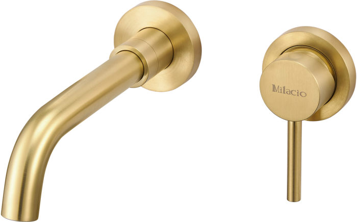 Смеситель для раковины Milacio Ultra MCU.552. GD С внутренней частью золото