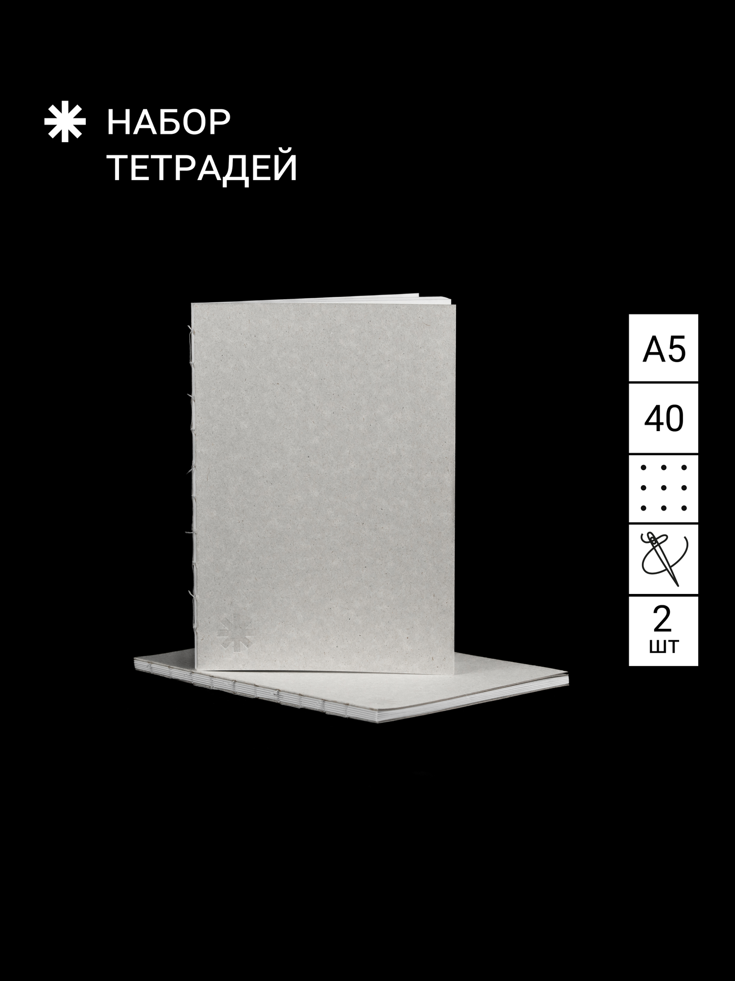 Набор тетрадей №2 / А5 в точку 40 листов 2 шт "Правда Севера"
