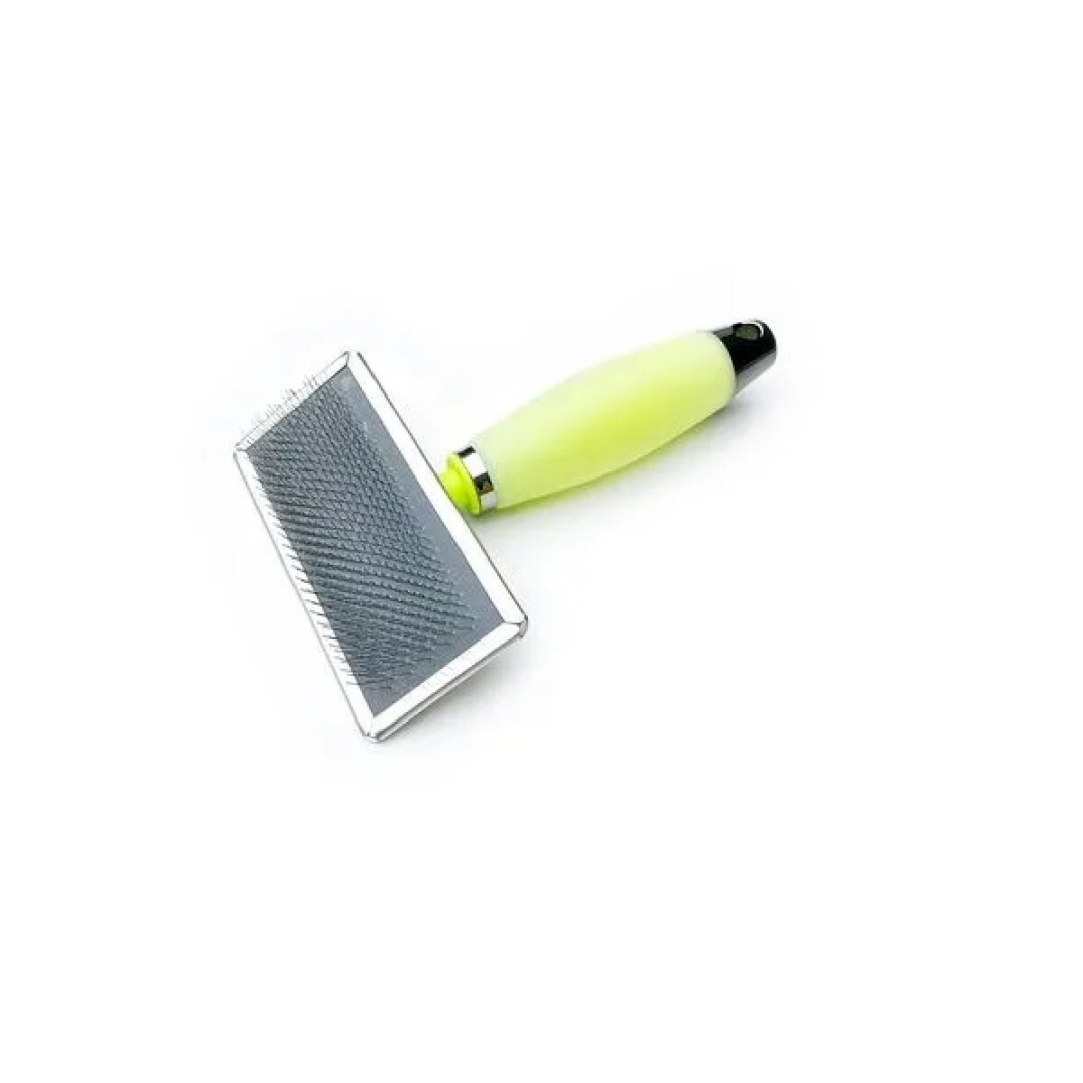 PET STAR пуходерка металлическая M 11х18см с силиконовой ручкой цвет зеленый