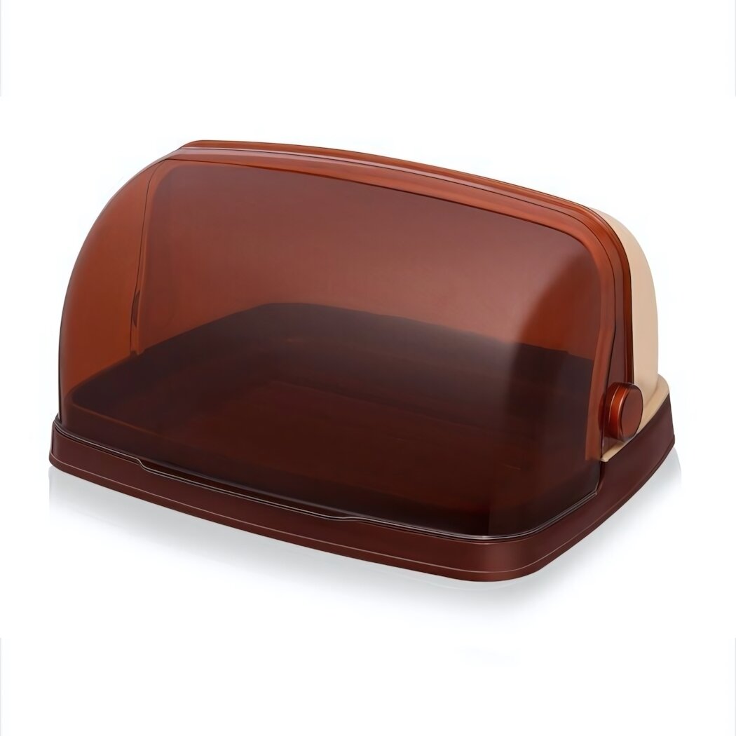 Хлебница «Колосок» с прозрачной откидной крышкой, сохранение свежести, разноцветный принт