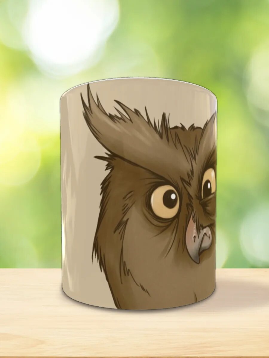 Кружка Сова с дёргающимся глазом