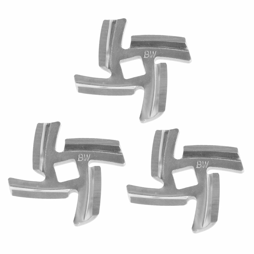 3 шт./компл. нож-мясорубка из нержавеющей стали с 4 лезвиями и квадратными отверстиями, детали мясорубки