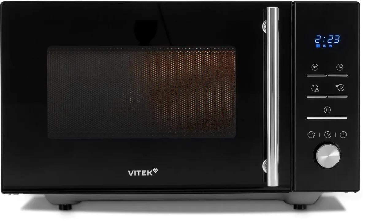 Микроволновая печь VITEK VT-MW1323, 23л, мощность микроволн 900Вт, черная