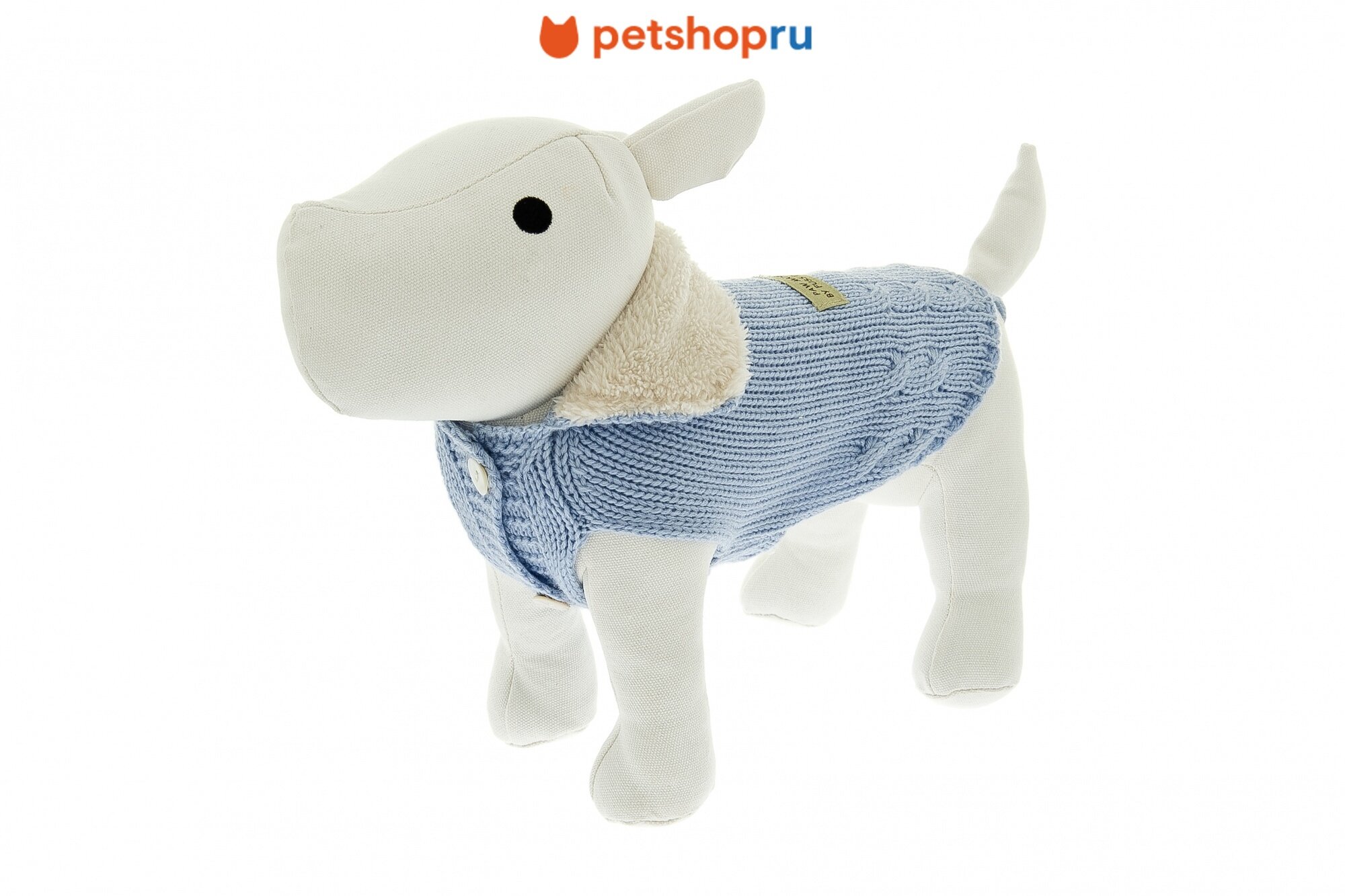 Ferribiella Свитер с тёплым воротом для собак "Маглия", голубой, 21 см