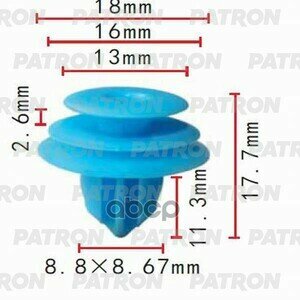 Клипса пластмассовая PATRON арт. p37-0280