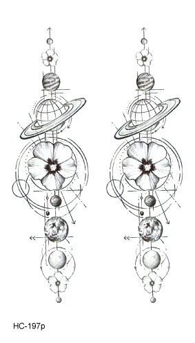 Переводная водяная Татуировка Минималистичная маленькая sun moon тату боди арт водонепроницаемые временные фальшивые татуировки для мужчин и женщин 10,5*6 см