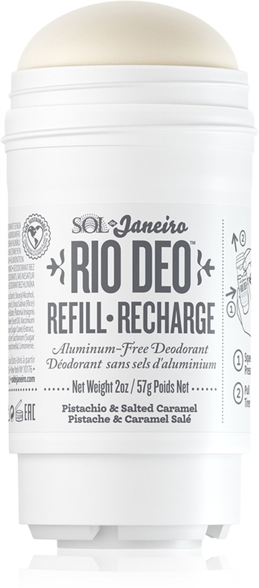 Sol de Janeiro Rio Deo дезодорант-карандаш (рефил) без добавления солей алюминия, 57г