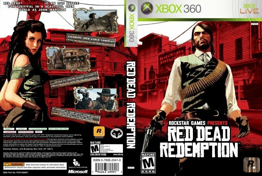 Диск с игрой Red Dead Redemption для X-Box 360 (русские субтитры) прошивка приставки версии LT 3.0