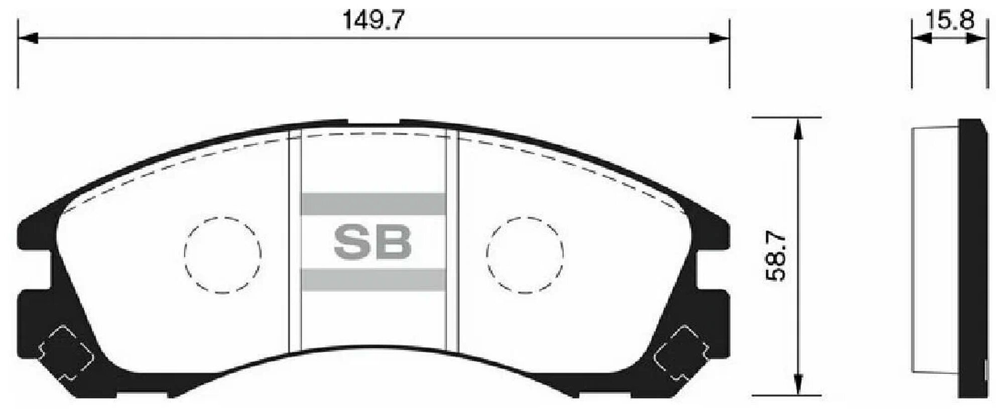 Тормозные колодки Sangsin Brake SP1523, передние, дисковые, для легковых автомобилей