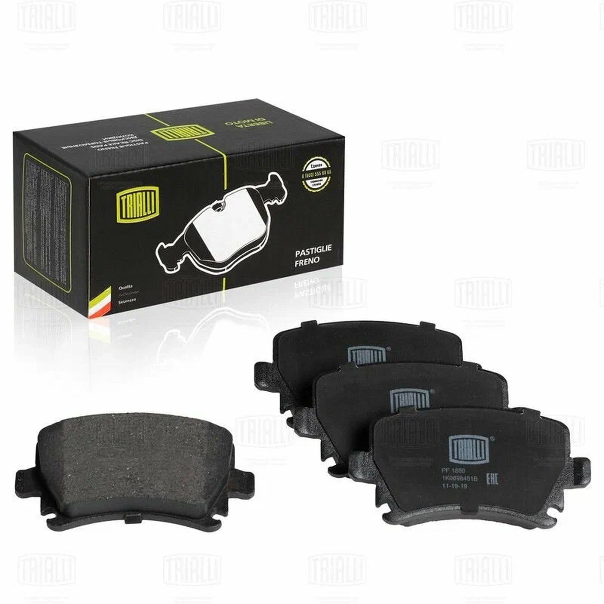 Колодки тормозные дисковые задние TRIALLI PF1880 для а/м SKODA OCTAVIA/YETI