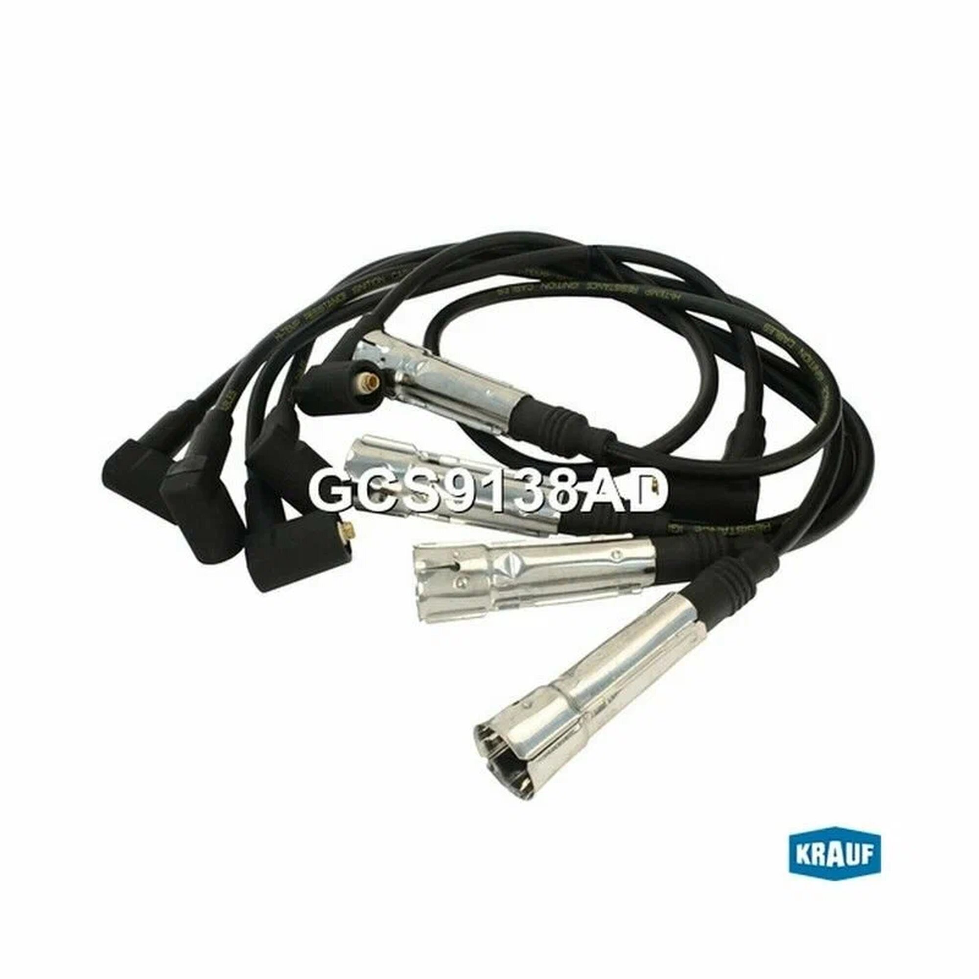 Провода высоковольтные KRAUF GCS9138AD для а/м AUDI 80, COUPE, VW GOLF II, GOLF III, JETTA II, PASSAT
