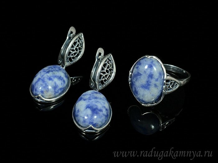 Серьги, лазурит