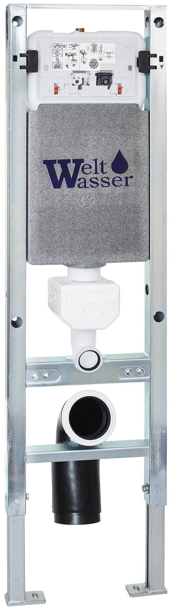 WW AMBERG 350 ST WT Инсталляция для подвесного унитаза. Белая кнопка