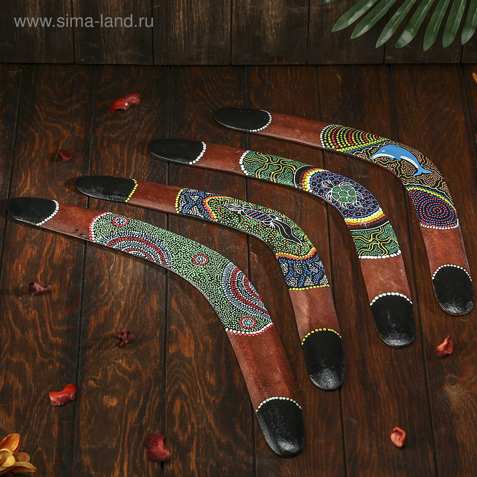 Сувенир "Бумеранг", 45x6x1 см, цвет: коричневый, для кого: унисекс