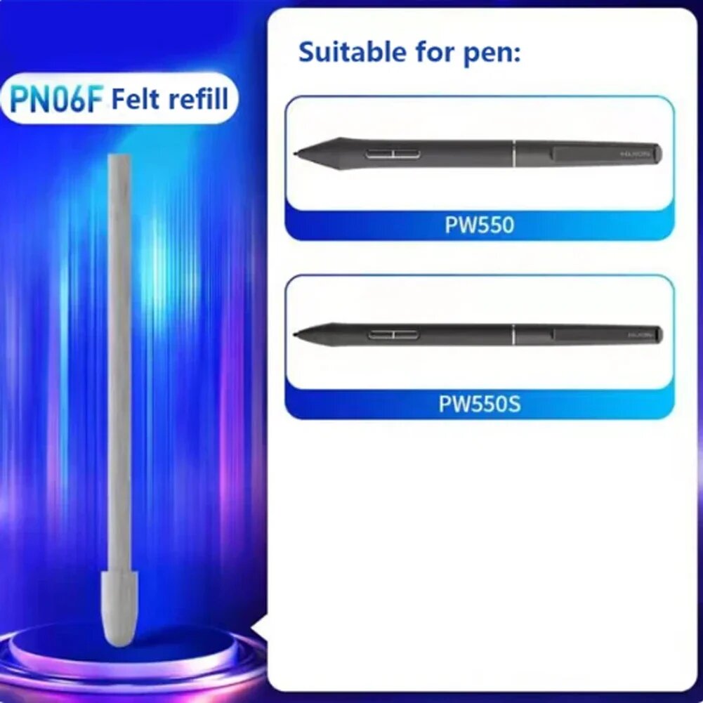 PN06F наконечники для Huion PW550, PW550S, Цвет: 20 Felt Nibs
