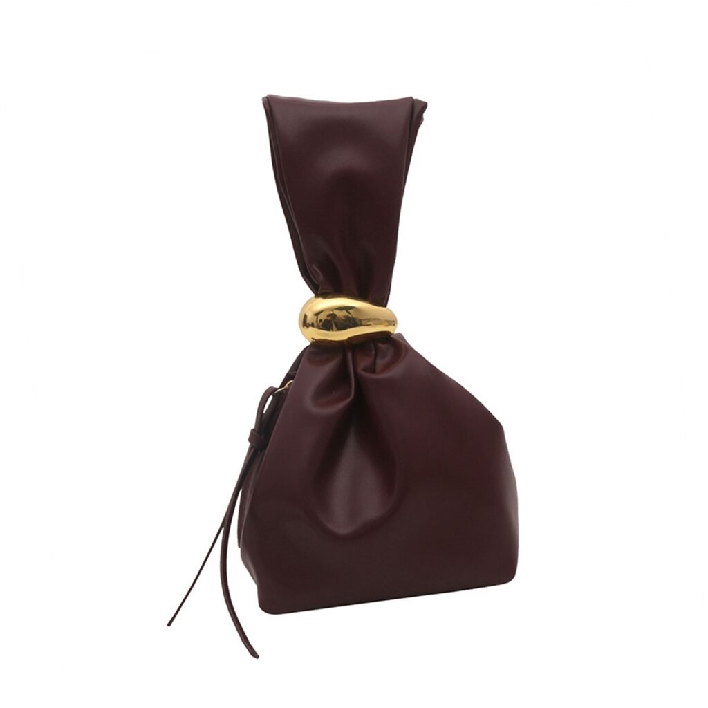 Stylish Women's Pleated Purse Fashionable PU leather Bucket Bag Large Capacity Handbag for Work and Casual Travel