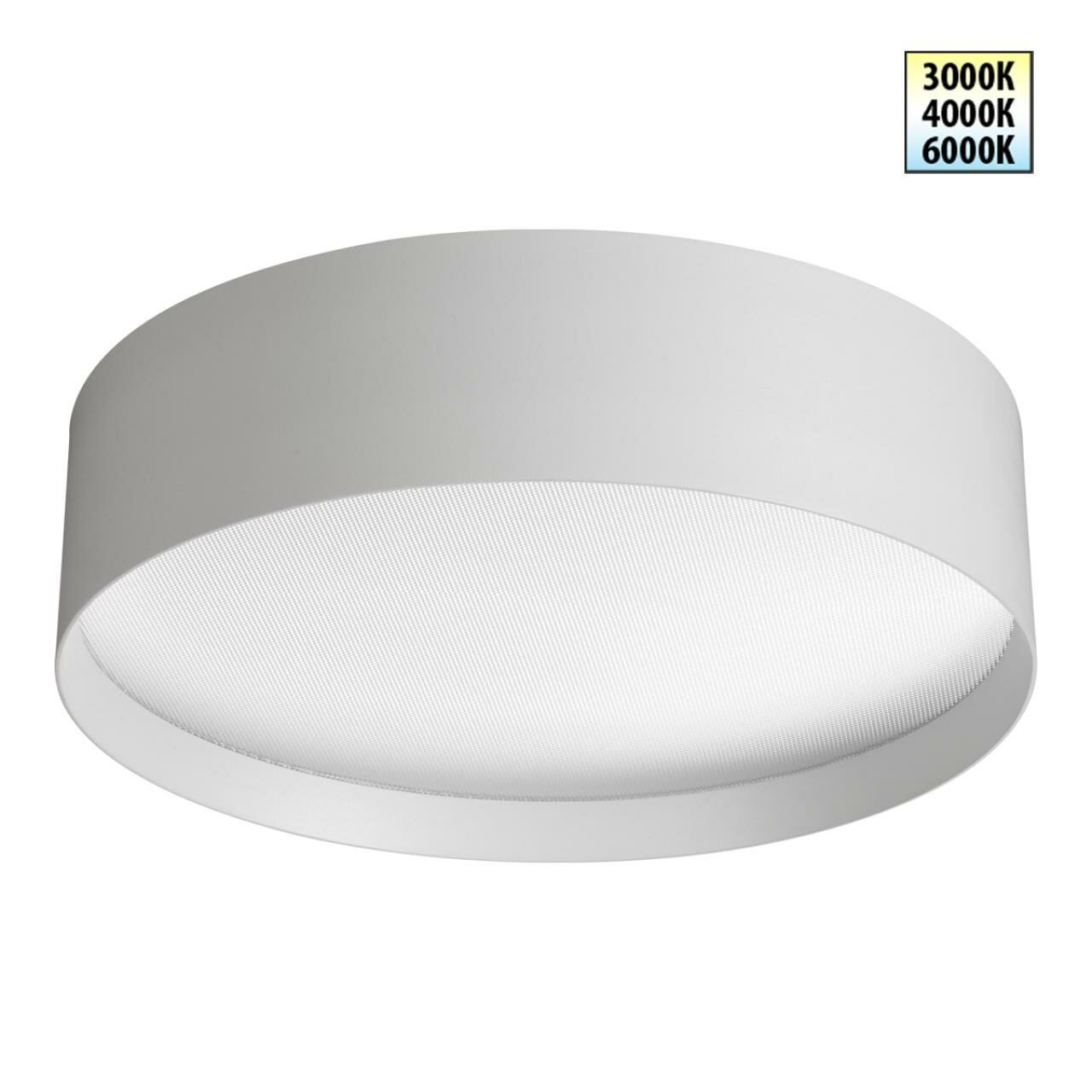 359600 OVER NT25 000 белый Светильник накладной светодиодный с переключ. цв. температуры IP20 LED 36W 220-240V 3000К\4000К\6000К ORBIS