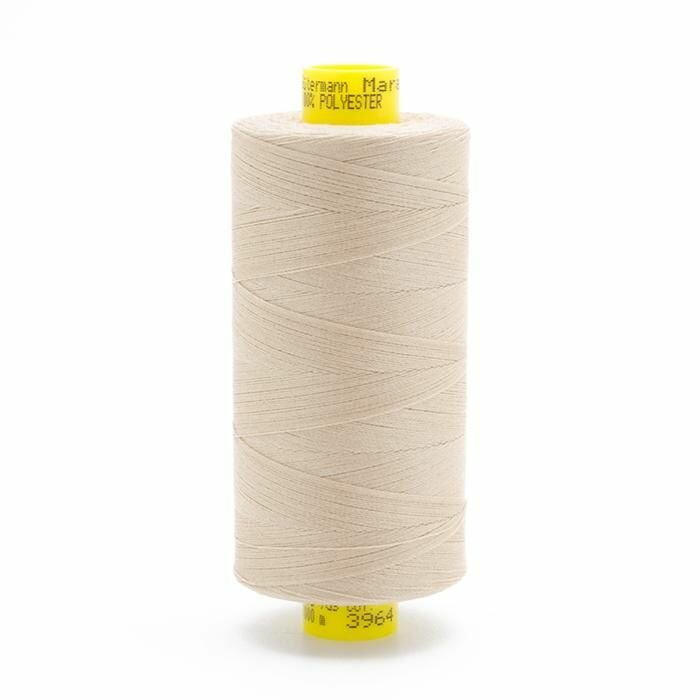 Нитки GUTERMANN Mara №120 3964 Кремовый серый - 4 катушки по 1000м