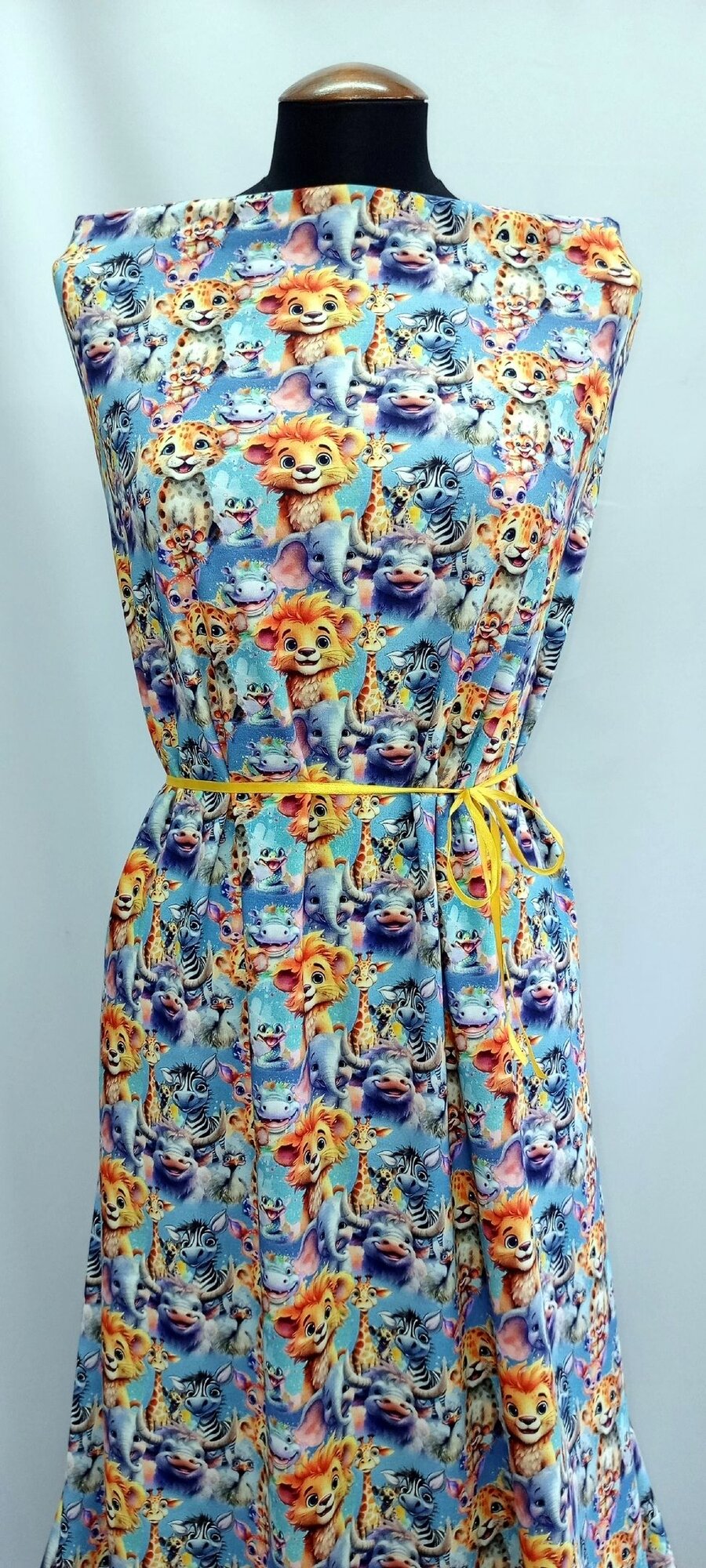 Трикотаж кулирка с лайкрой "Зверятки", ткань для шитья, 60 см, ширина 180 см