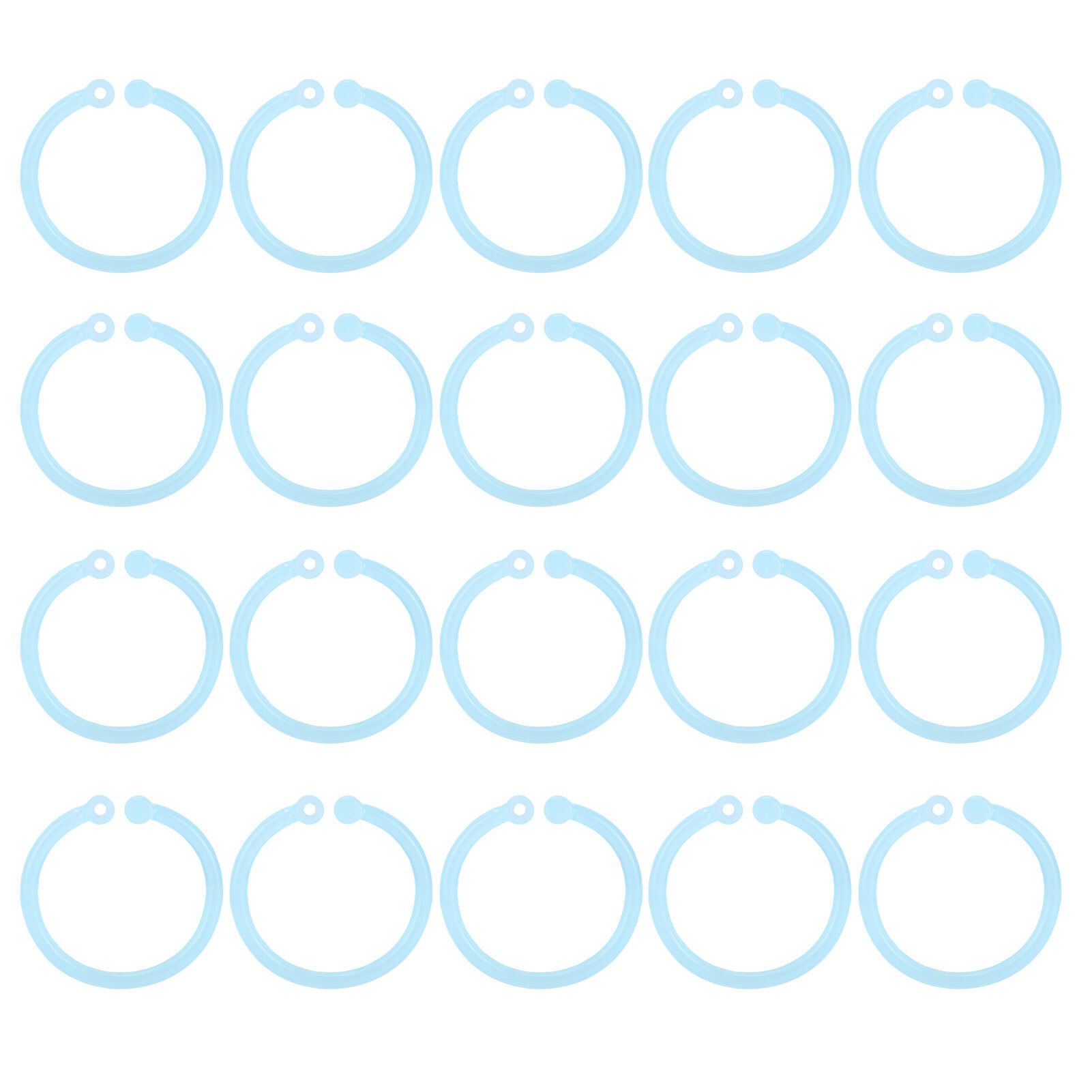 20 шт. Пластиковые кольца Прозрачные гибкие кольца переплет