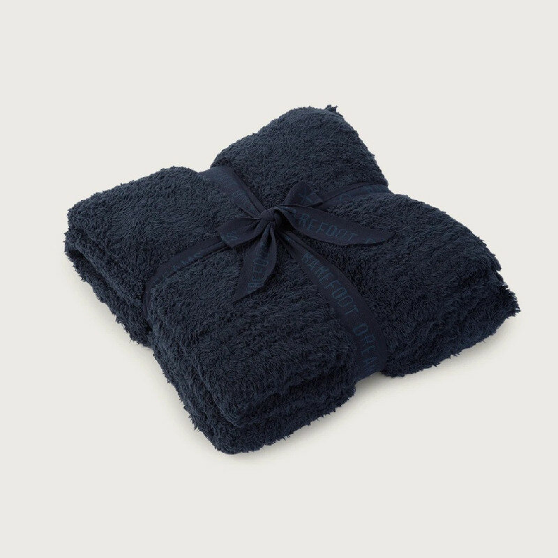 Polyester knit plain design throw for couch and bedside — фото 1