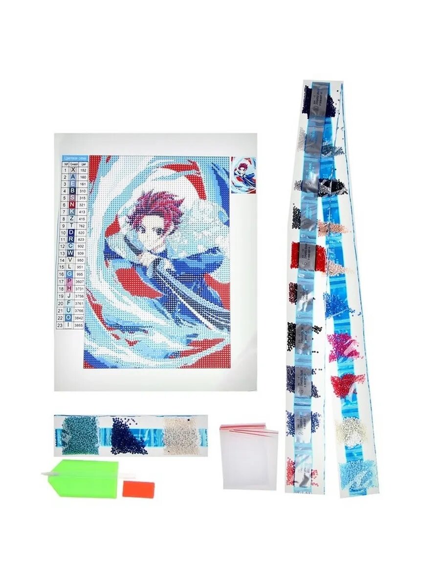 Алмазная мозаика 'Самурай с клинком' 20x30 см