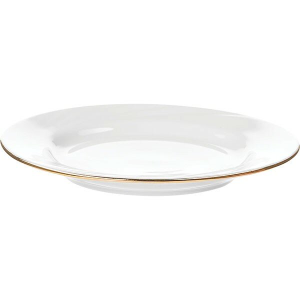 Тарелка мелкая «Голубка» D=17.5см; белый, золотой (Добрушский фарфоровый завод)