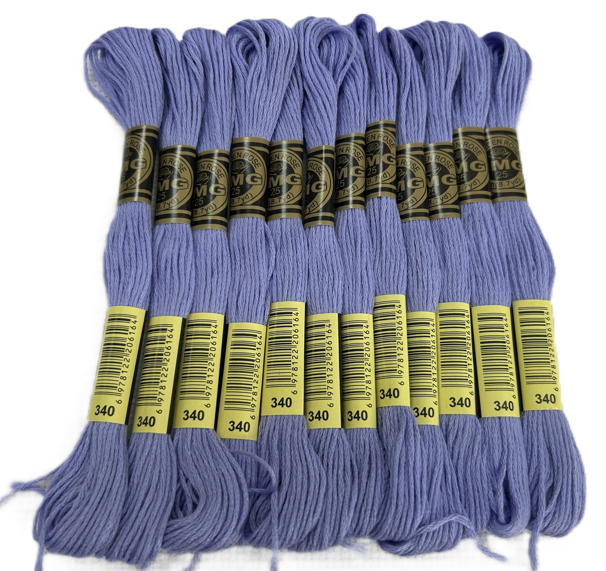 Нитки для вышивания JMC мулине (150-3866) 100% полиэфир 12 штук x 8 м