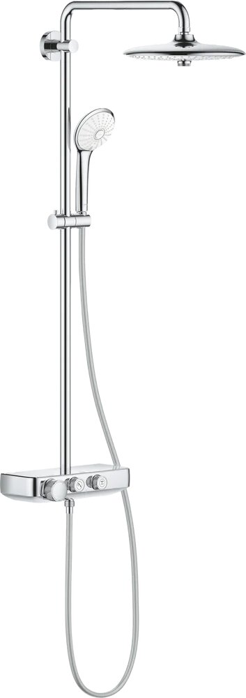 Душевая стойка Grohe Euphoria SmartControl 260 Mono 26509000 со смесителем, термостатическим, хром, глянцевая, душевая система с тропическим душем, с лейкой, латунная