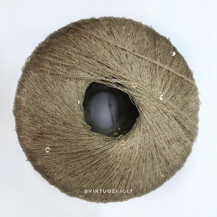 Lana Gatto Paillettes летняя пряжа пайетки /Лана гатто тонкая пряжа для вязания с пайетками/ 8600 бронза