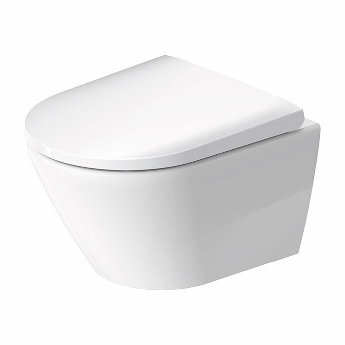Унитаз Duravit D-Neo 45880900A1 подвесной, укороченный, безободковый, с сиденьем, белый