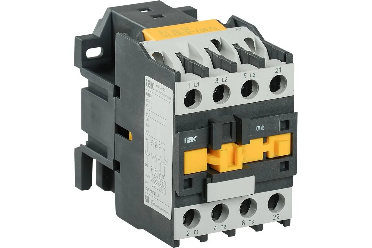 IEK Контактор КМИе-23210, 32 А 230 В AC-3, 1НО KKME21-032-230-10 серия промышленная