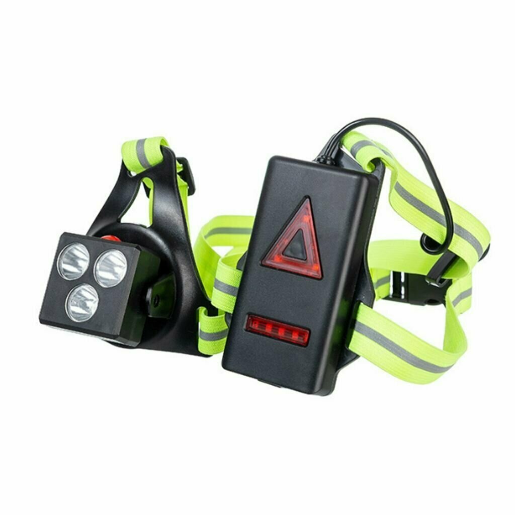 Ночные безопасные светодиодные нагрудные фонари для бега на открытом воздухе, регулируемый луч света, аксессуары велоспорта