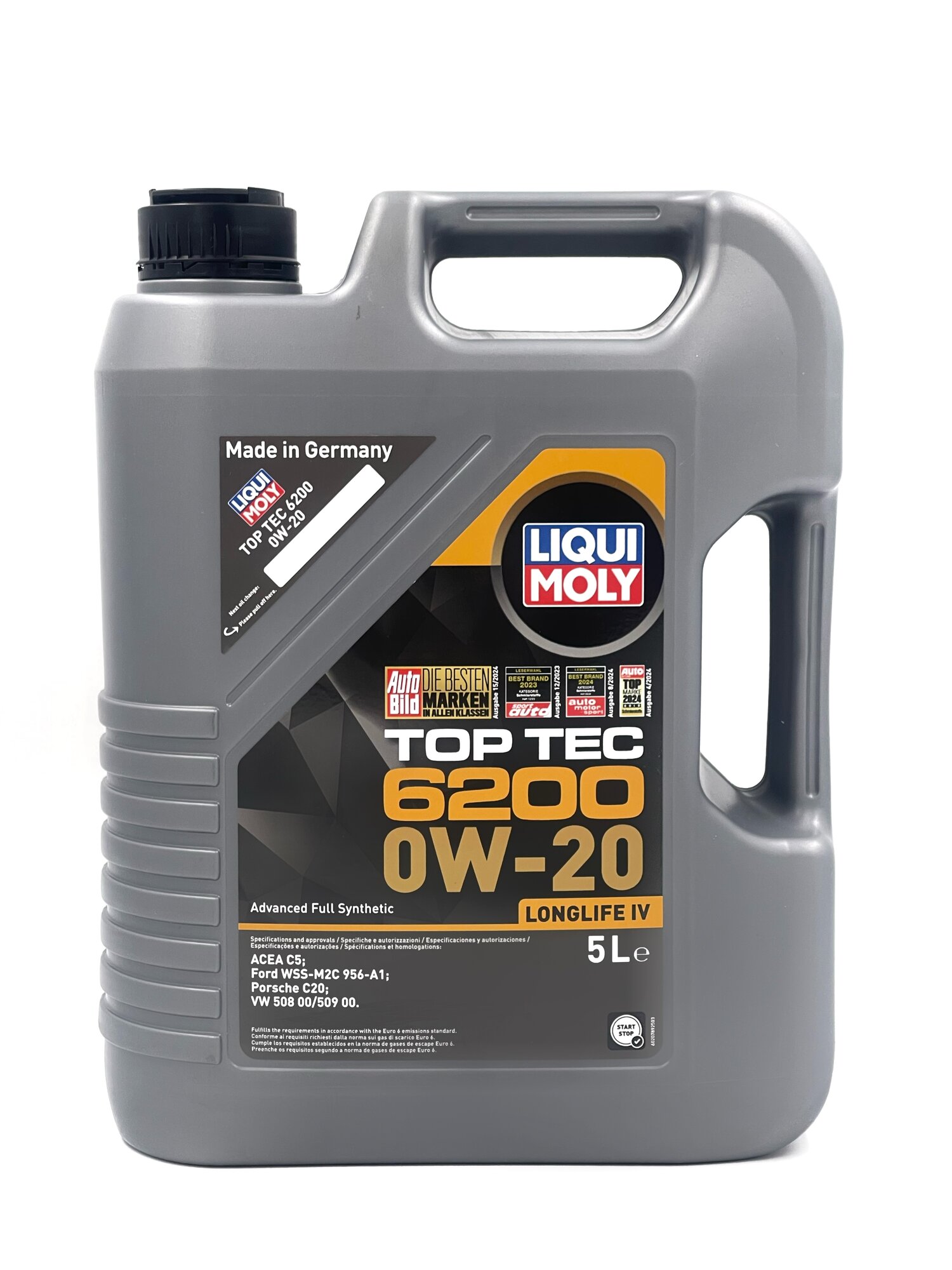 Моторное масло Liqui Moly Top Tec 6200 0W-20 Longlife IV, 5 литров