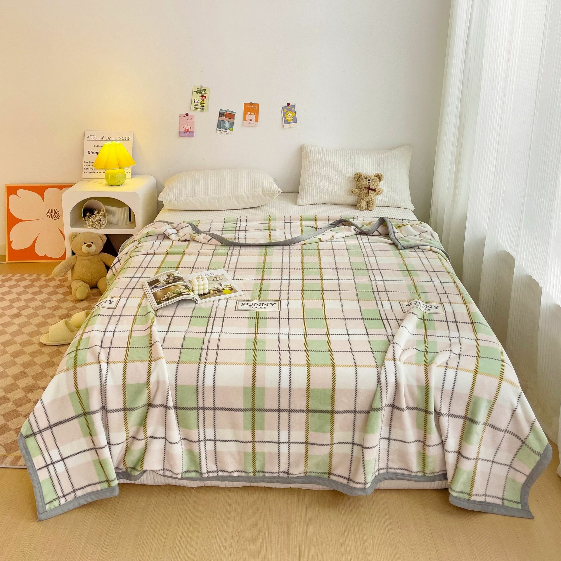 Одеяло из молочного флиса для сна, теплое, двухстороннее флисовое одеяло, подарочное одеяло, одеяло из кораллового флиса