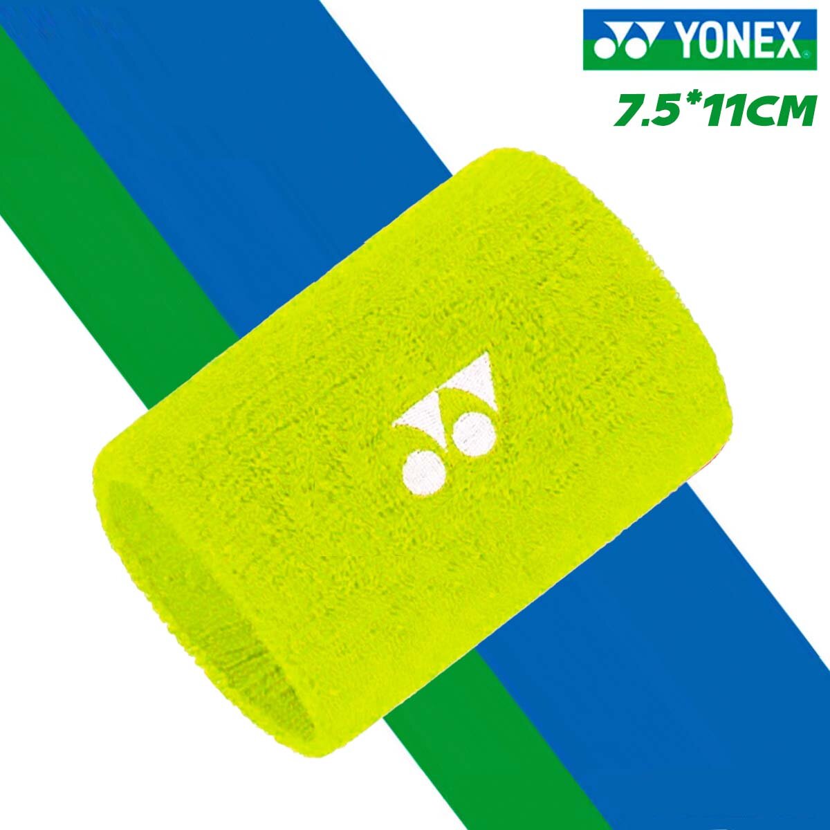 Напульсник спортивный, YONEX AC029CR GREEN LIME, салатовый, 1шт