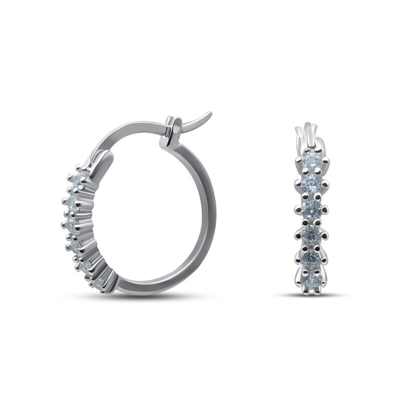 Серьги, серебро, 925 проба, фианит