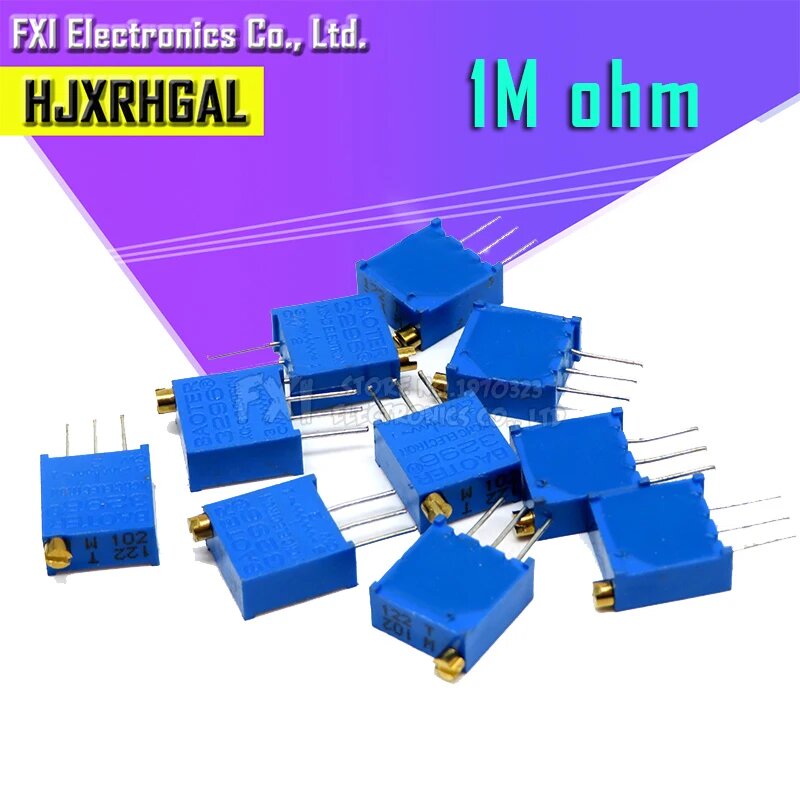 Подстроечный резистор HJXRHGAL 1 м ом 10 шт.