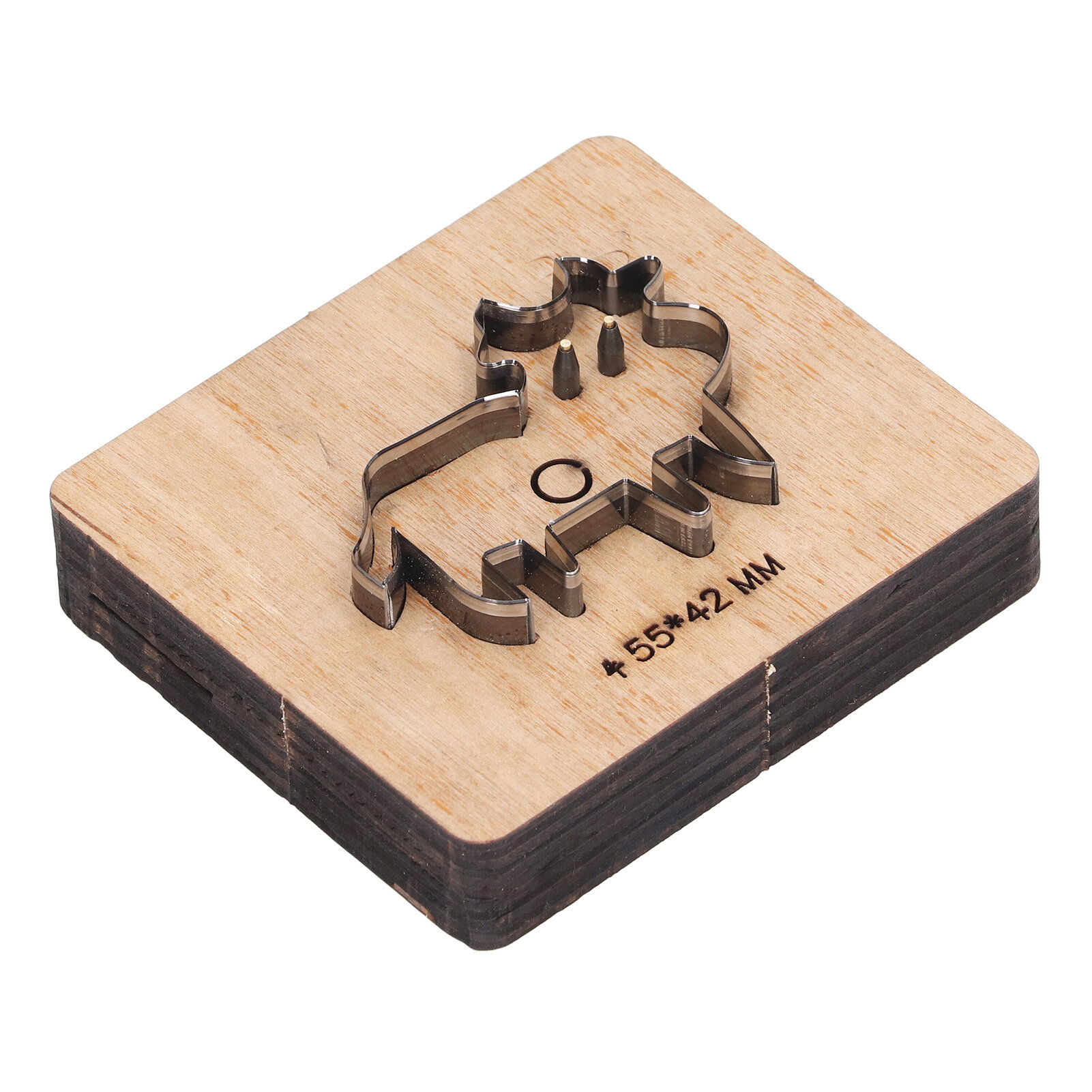 Штамп для кожи в форме коровы 55x42 мм