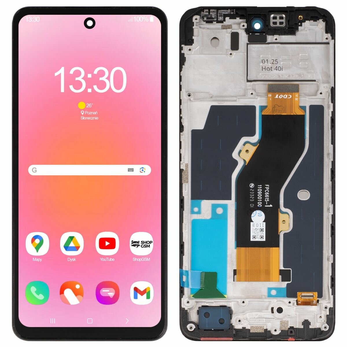 Дисплей для Infinix Hot 40i (X6528B) в рамке