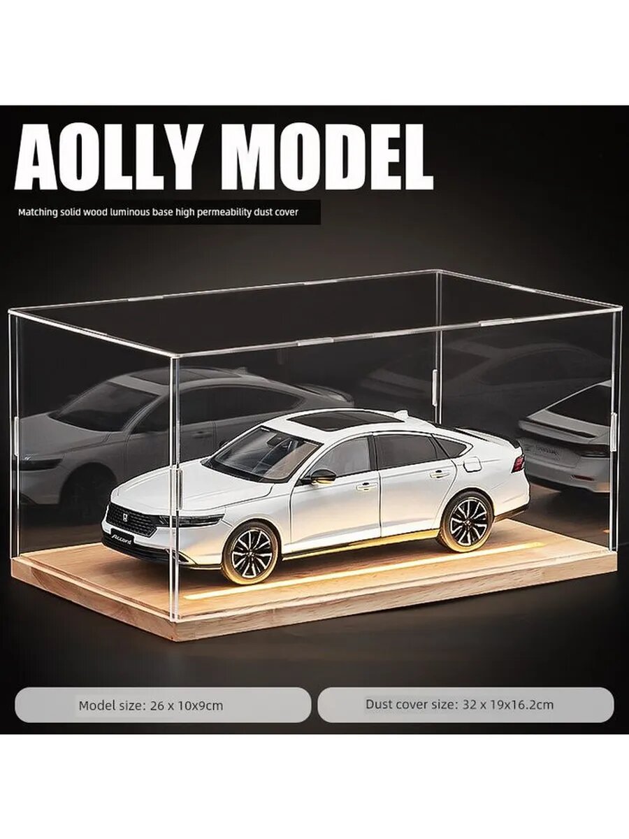 Honda Accord 1:18, белый, дерев. пыльник, седан