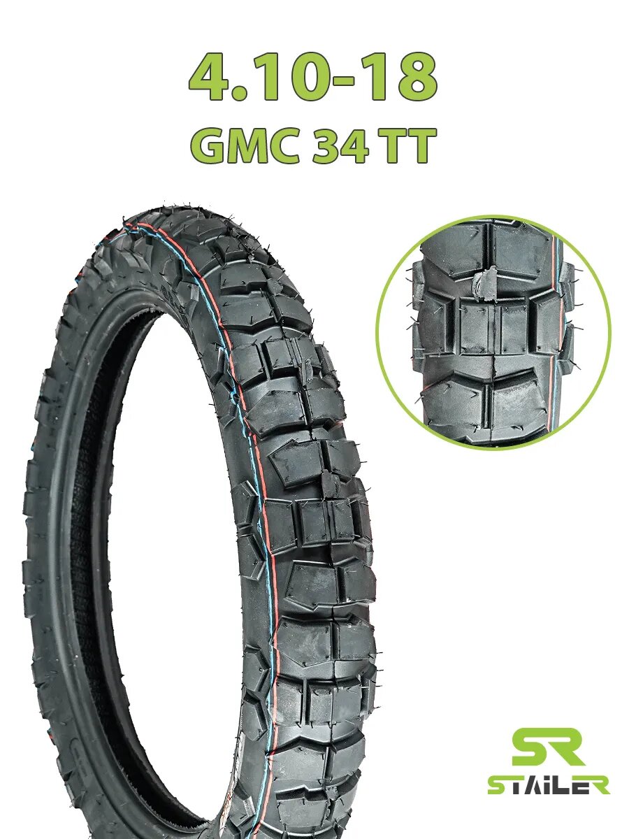 Мотошина для мотоцикла 4.10-18 GMC 34 TT