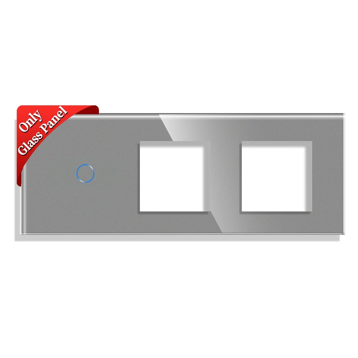 Bingoelec Рамка сенсорного переключателя из закалённого стекла Grey 1 Gang Frame