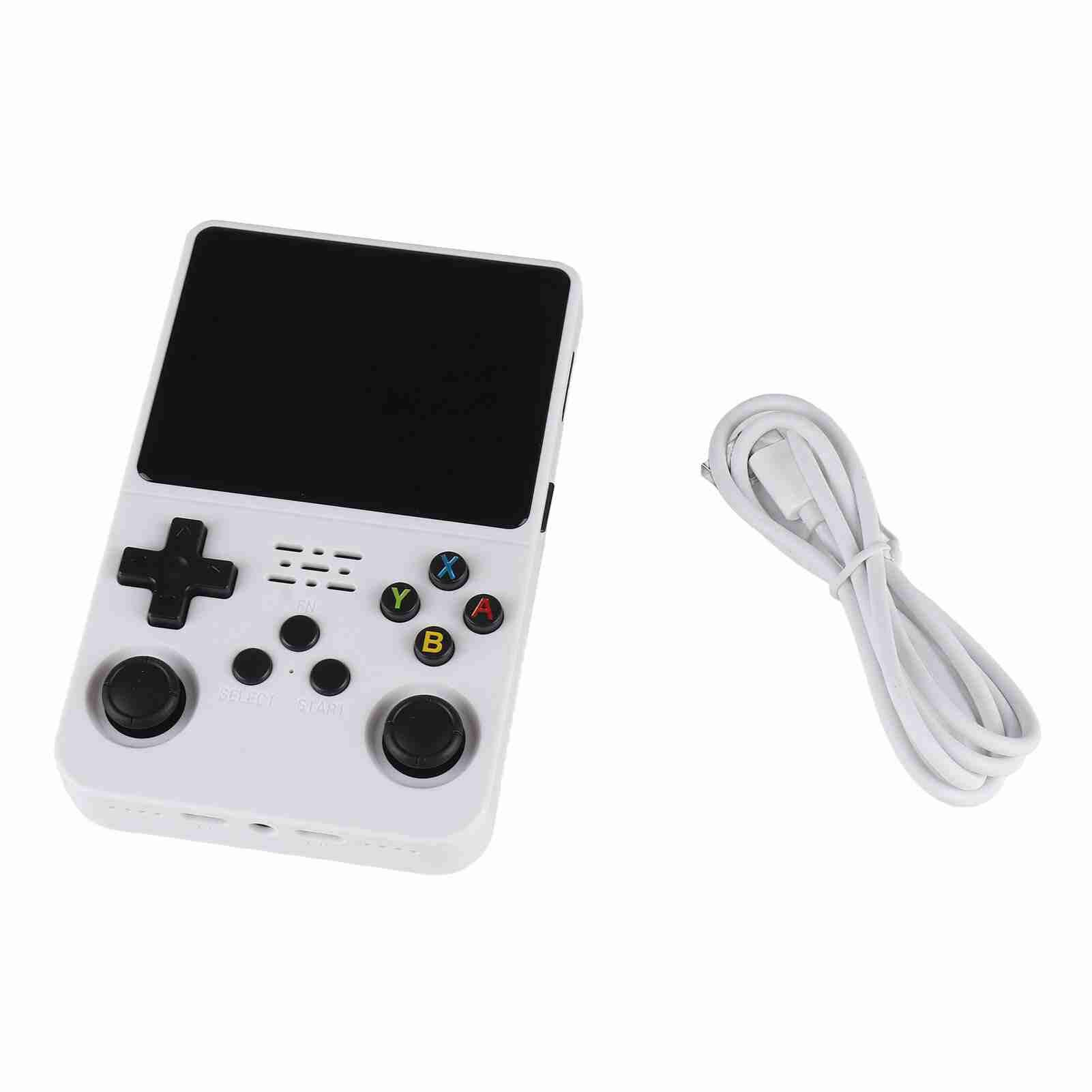 Ретро портативная игровая консоль с 3,5-дюймовым HD-экраном 640x480, белая.