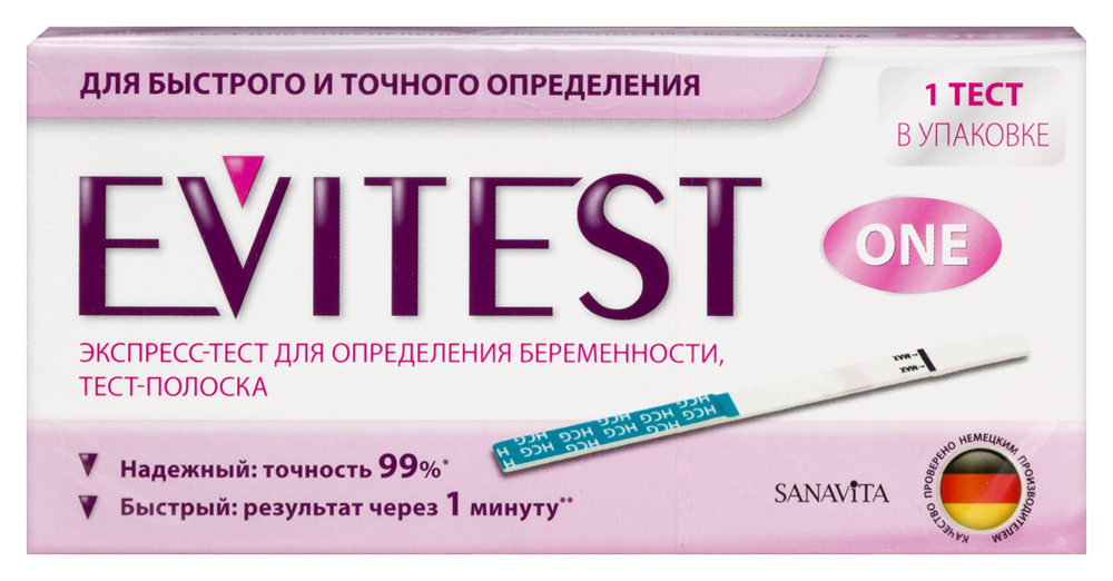 Тест для определения беременности evitest one