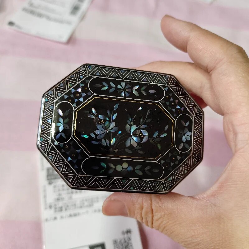 Шкатулка для драгоценностей из перламутра, инкрустированная ракушками, кольцо, ожерелье, китайский лак, подарок на день рождения для иностранных друзей