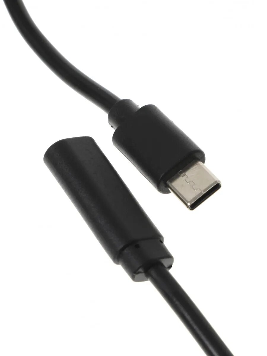 Кабель-удлинитель USB Type-C (m) USB Type-C (f) черный