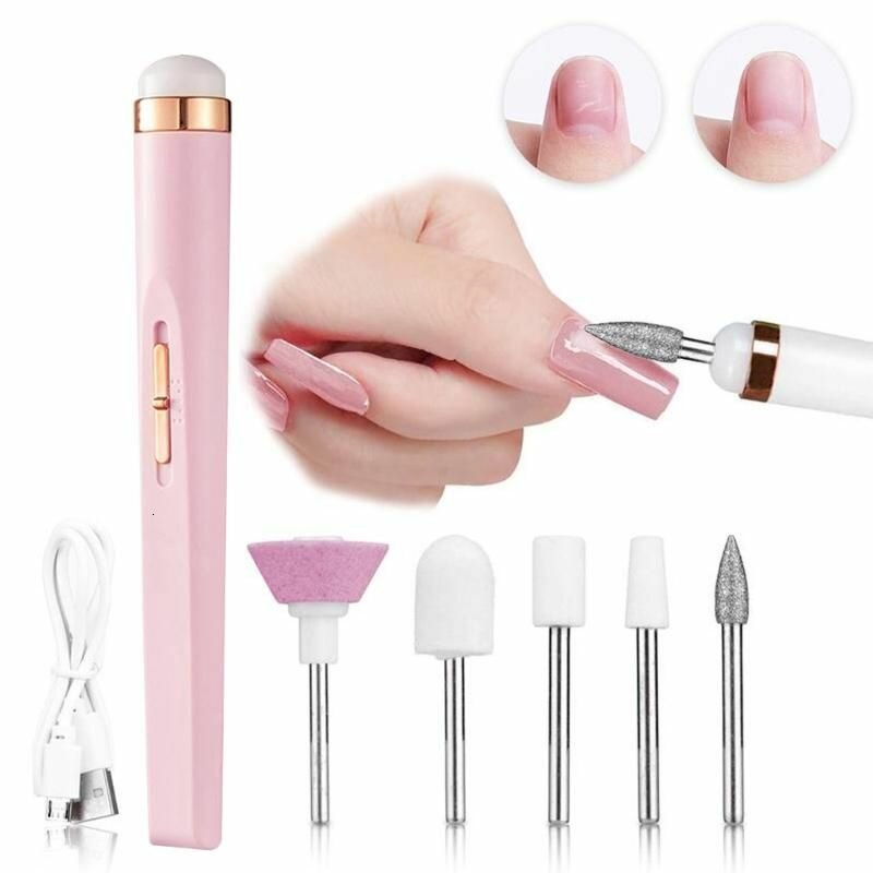 Электрическая машинка для маникюра с алмазным покрытием, Розовый