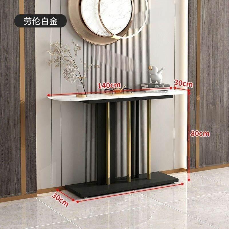 Консоль Консольный столик в прихожую с мраморным рисунком, металлические ножки