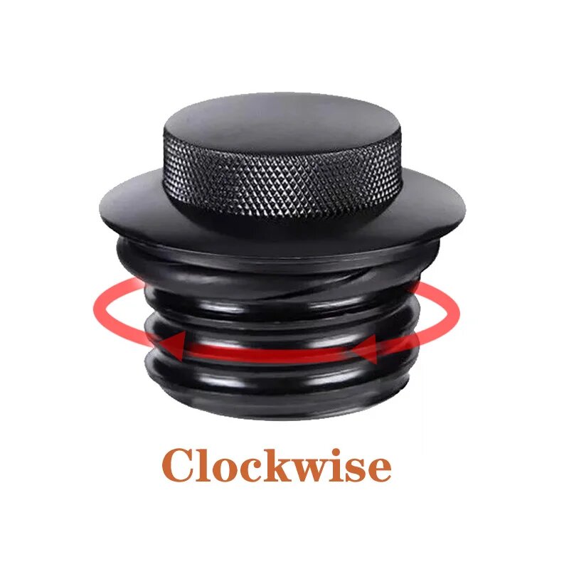 Крышка для бензобака мотоцикла Выдвижная винтовая заподлицо Крышка для топливного бака для Harley Sportster Dyna Softail Fatboy 1982-2018, Black